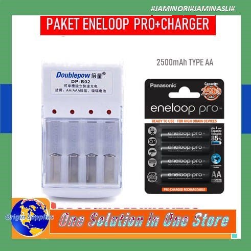 Jual Paket Eneloop PRO + Charger AA / AAA for enelop | Shopee Indonesia