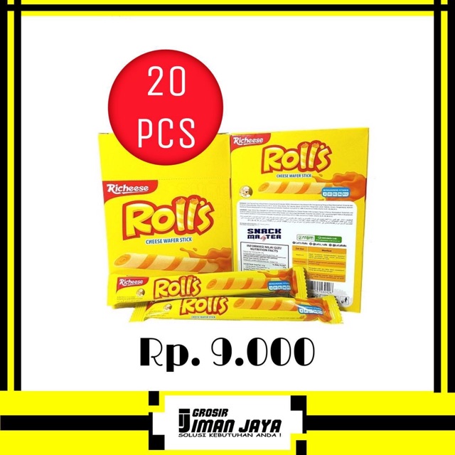 Jual Richeese Rolls 1 Box (20 Pcs) | Shopee Indonesia