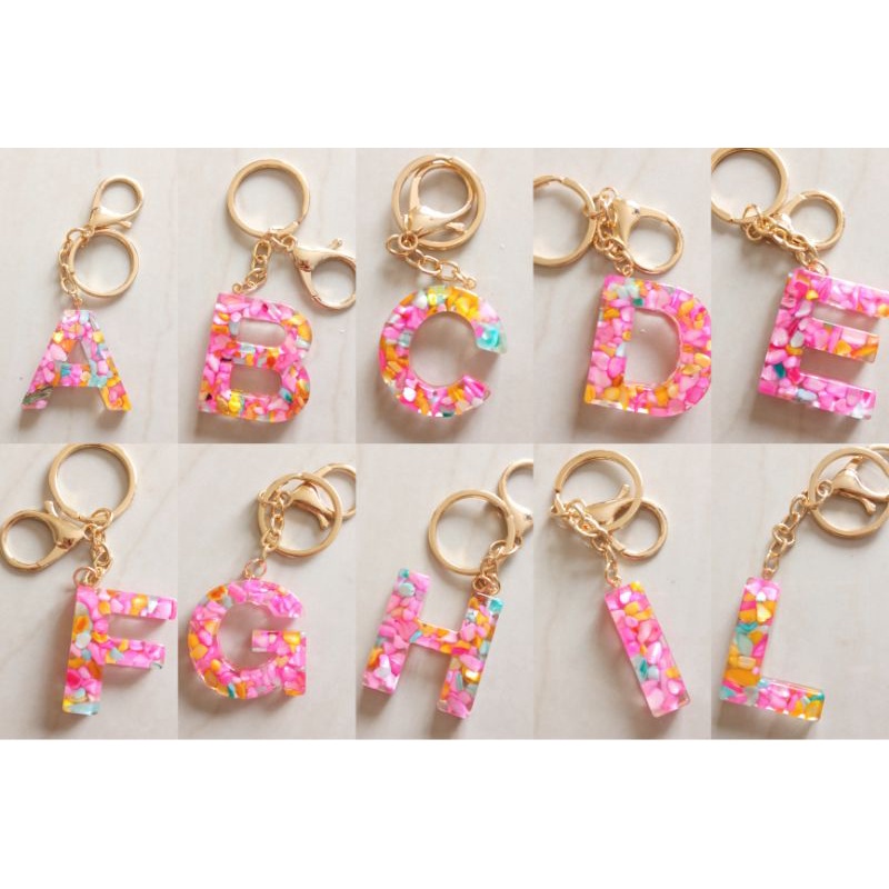 Jual Gantungan Kunci Keychain Alphabet Huruf Inisial Nama Aksessoris ...