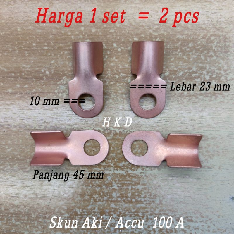 Jual SKUN AKI ACCU MOBIL ( 100 A ) ISI 2 PCS | Shopee Indonesia