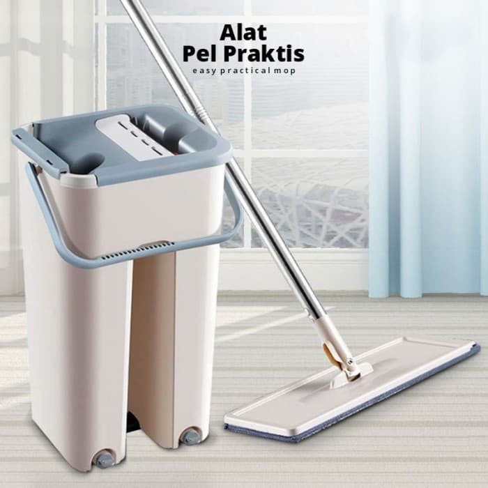 Jual Alat Pel Praktis 360° Pel Lantai Ultra Mop Dengan Ember Otomatis ...