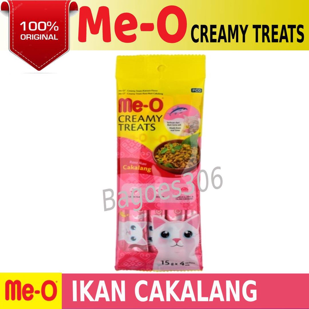 Jual Meo/Me-O Creamy Treats Ikan Cakalang~Snack Kucing Meo Ikan ...