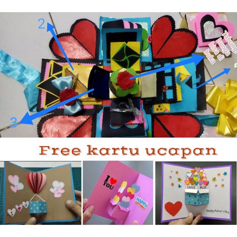 Jual explosion box kado ulang tahun kekasih free kartu ucapan unik | Shopee Indonesia