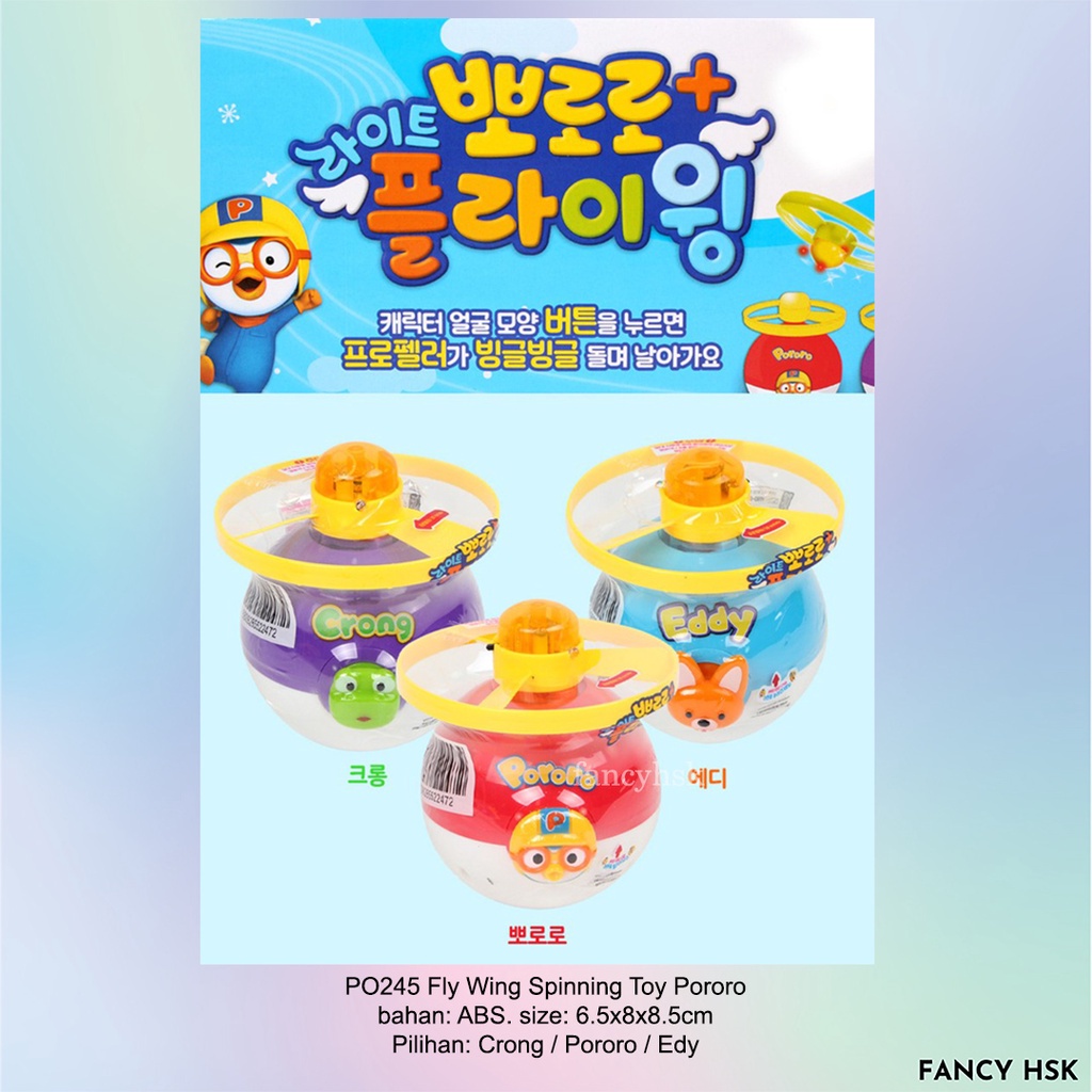 Jual ORI KOREA FLY WING SPINNING TOY PORORO PO245 | Shopee Indonesia