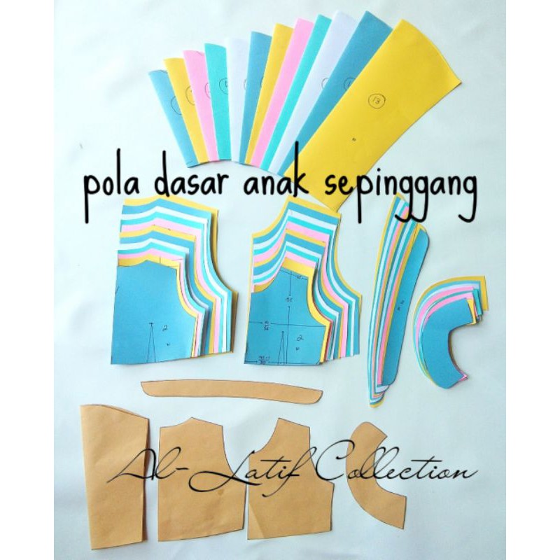 Jual pola instan / pola jiplak 1 set pola dasar anak sepinggang. 1 tahun sampai 14tahun | Shopee ...