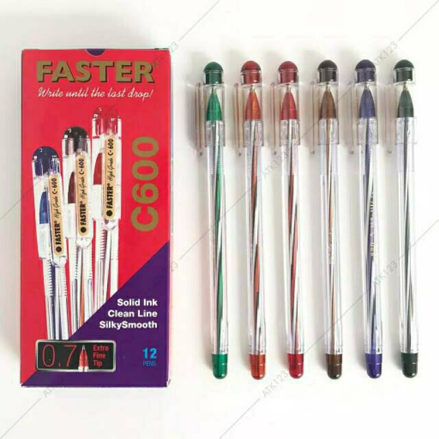 Jual PULPEN FASTER C600 / F3 / BALLPOINT / BOLPEN / PEN | Shopee Indonesia