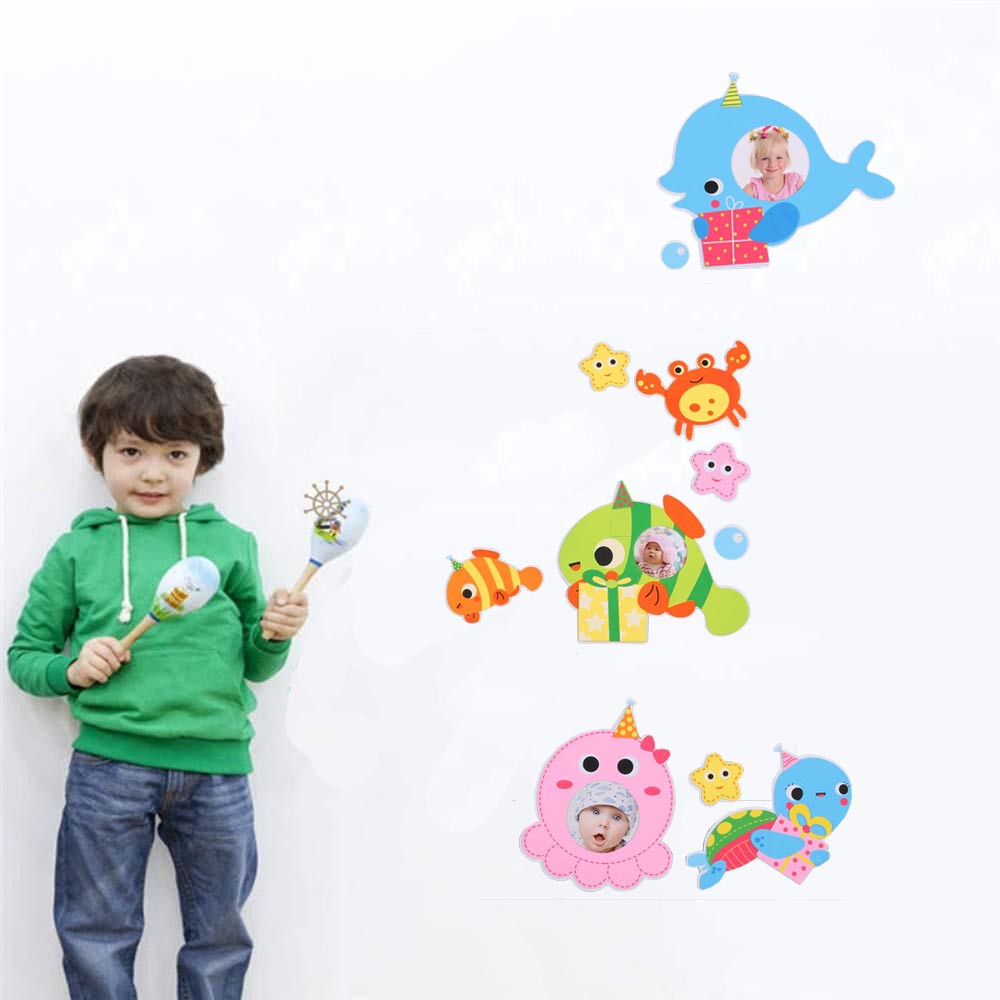 Jual Wall Sticker ROOM DECAR Gajah / Ikan / Burung / Unicorn DIY Frame ...