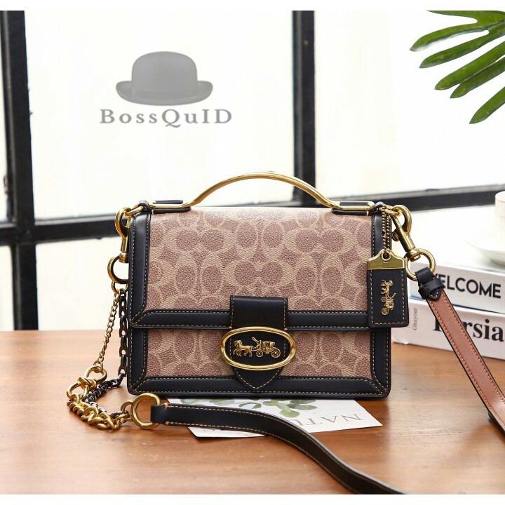Jual Coach Riley Top Handle 22 In Signature Canvas | Shopee Indonesia
