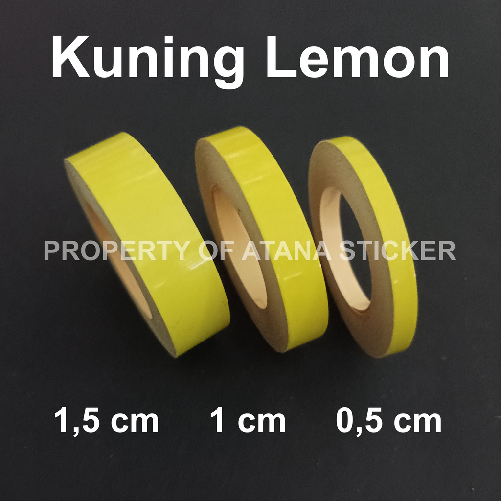 Jual Stiker List Velg Body Sepeda Motor Matic Mobil Kuning Lemon Yellow ...