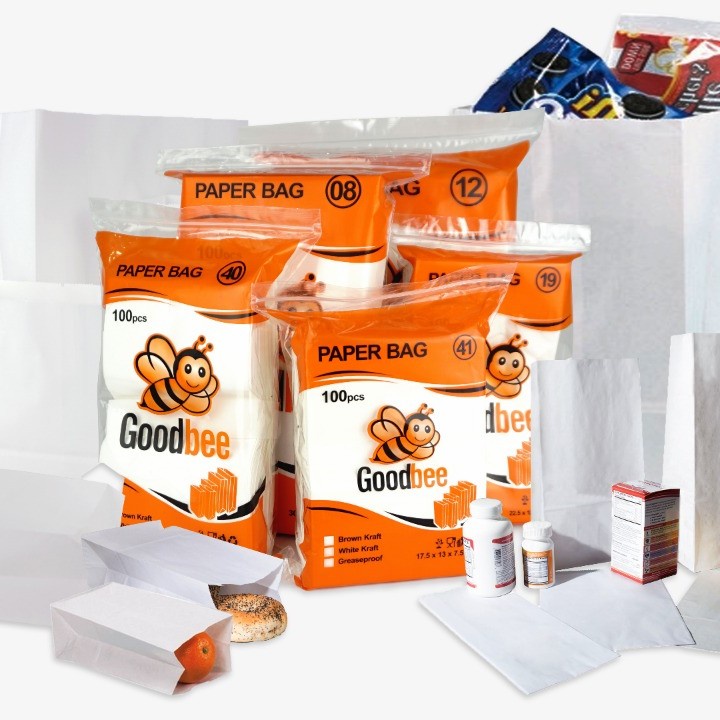 Jual PAPER BAG 12 - WHITE KRAFT - KANTONG KERTAS ROTI - 100 PCS ...