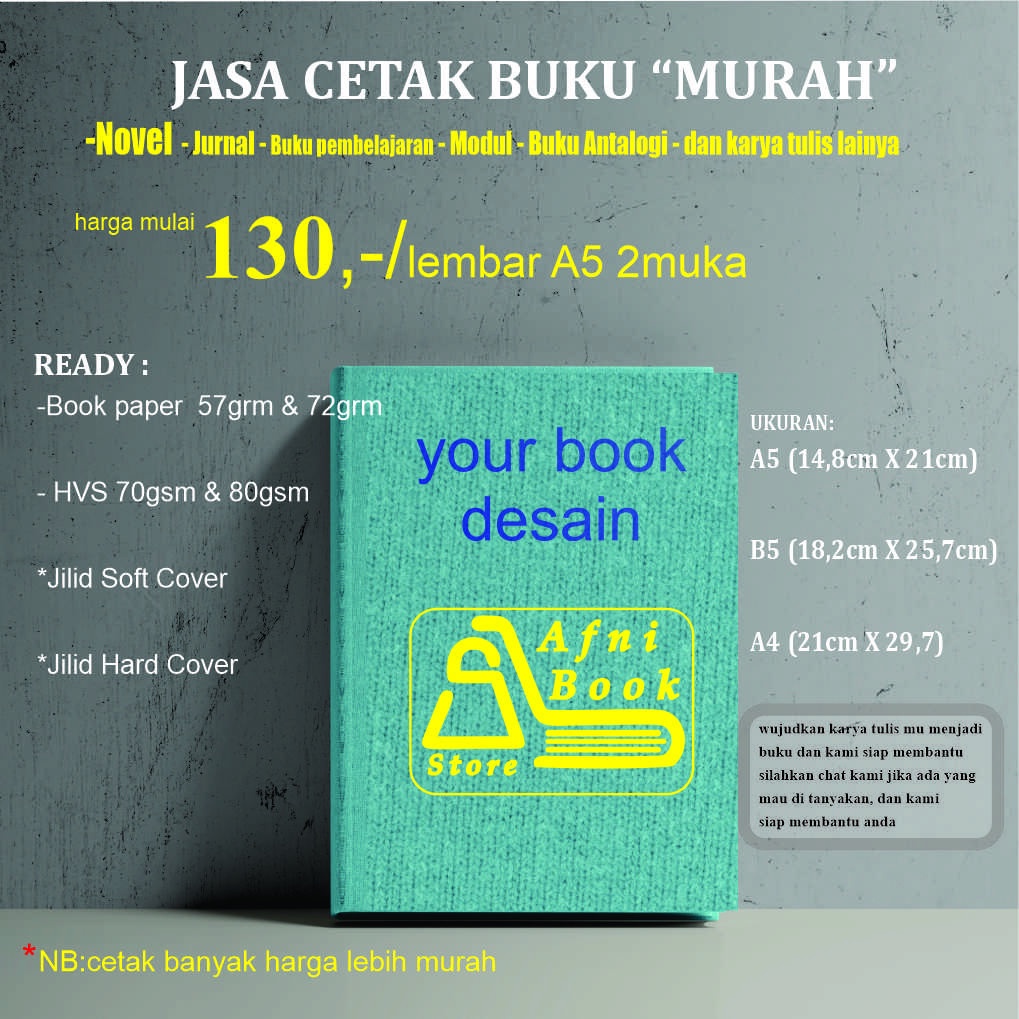 Jual Cetak/Print BUKU B&W murah tanpa minimal order/PROSES CEPAT/cover ...