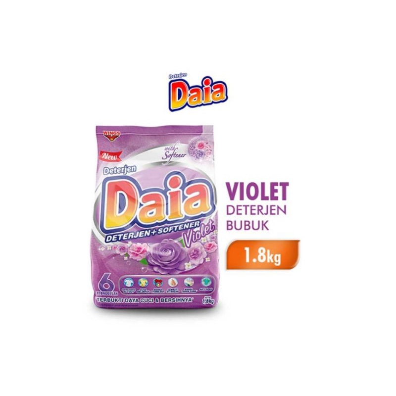 Jual DAIA DETERJEN PLUS SOFTENER VIOLET 1,6KG | Shopee Indonesia