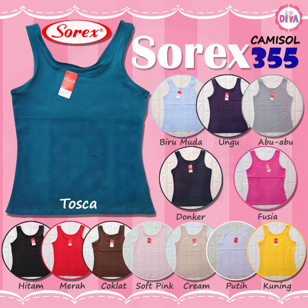 Jual Singlet Pink 355 SOREX CAMISOL - TANK TOP Singlet CEWEK - ALL SIZE ...