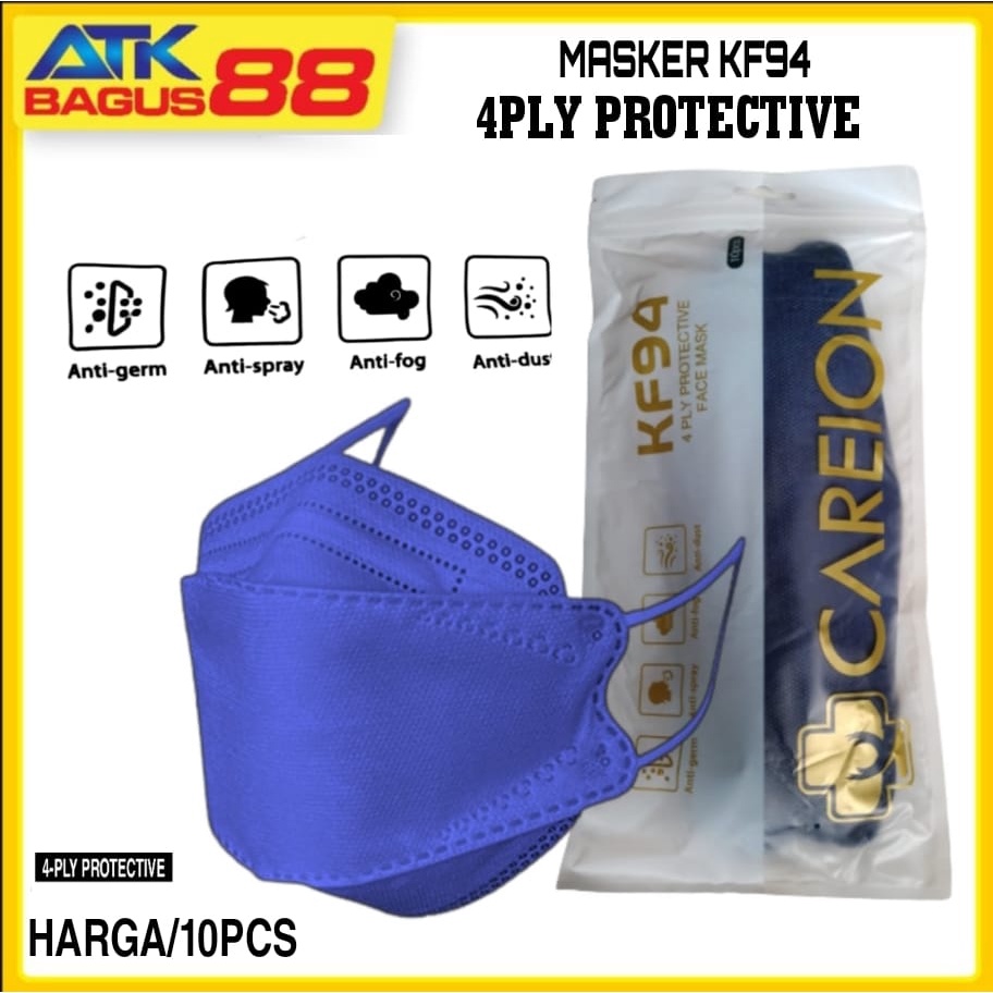 Jual MASKER KF94 - MASKER KESEHATAN 4 LAPIS PELINDUNG WARNA (BIRU ...
