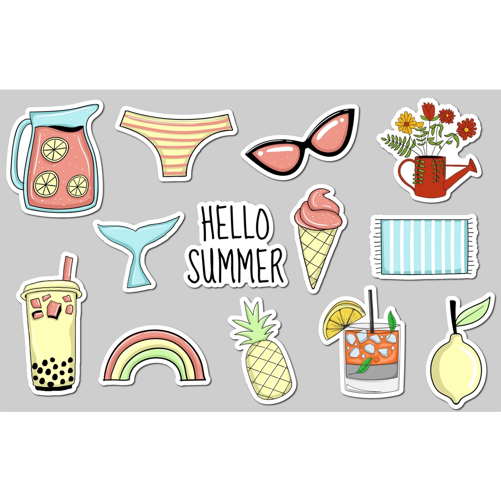 Jual Sticker Vinyl Aesthetic Summer - Sticker Tumblr Hello Summer ...