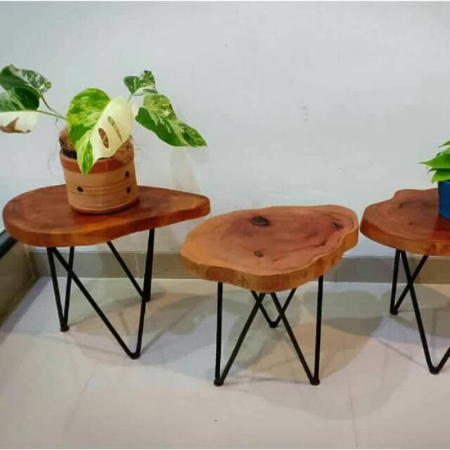 Jual Meja Kecil, puff, Meja teras, Meja unik, Meja Trembesi | Shopee ...