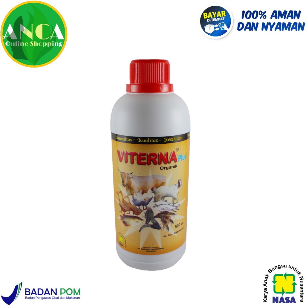 Jual Viterna Organik 500cc Vitamin Ternak & Ikan /Stockist PT Nasa ...