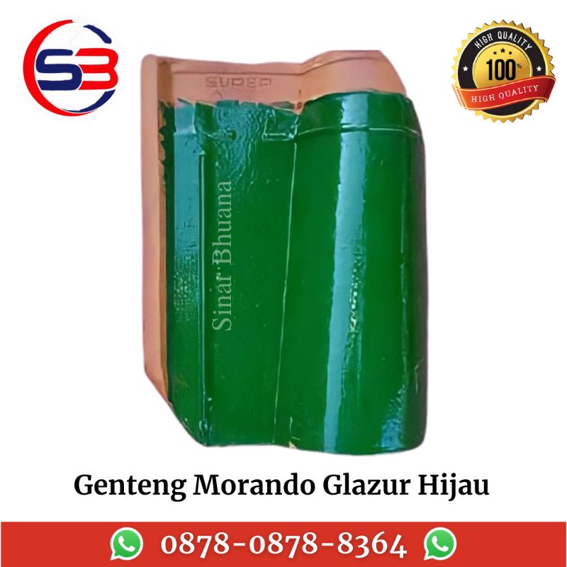 Jual Genteng Morando Glazur Green / Genteng Murah Berkualitas | Shopee ...