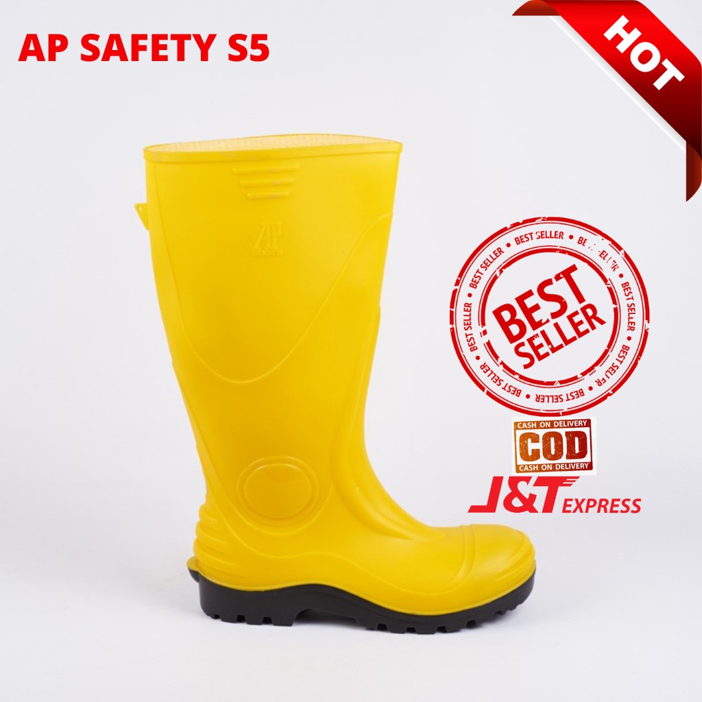 Jual Sepatu Boot Safety Boots Karet PVC Untuk Kerja Proyek AP SAFETY S5 ...