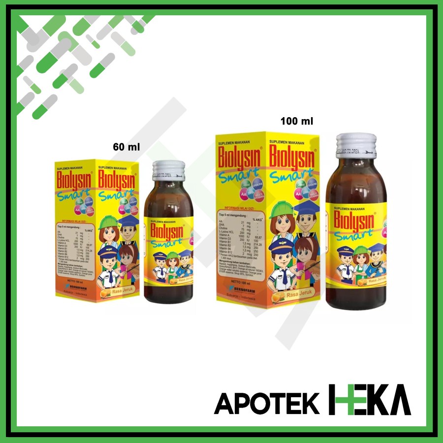 Jual Biolysin Smart Syrup 60 ml / 100 ml - Sirup Multivitamin Anak ...