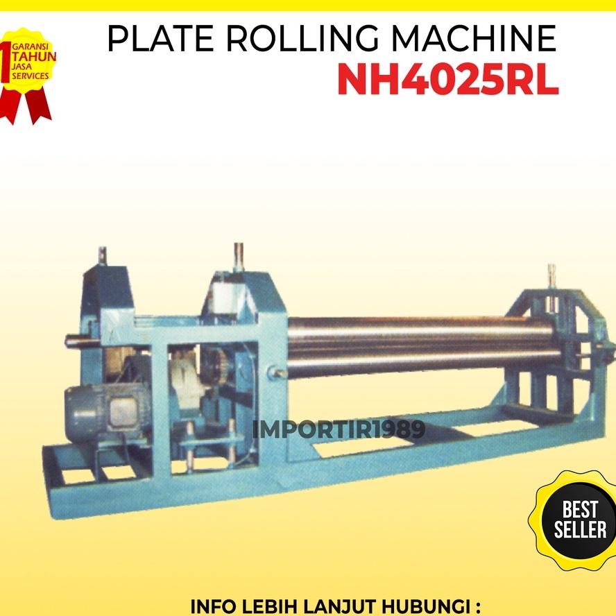 Jual Mesin Roll Plat Besi 4x2500mm Plate Rolling Machine NH4025RL ...