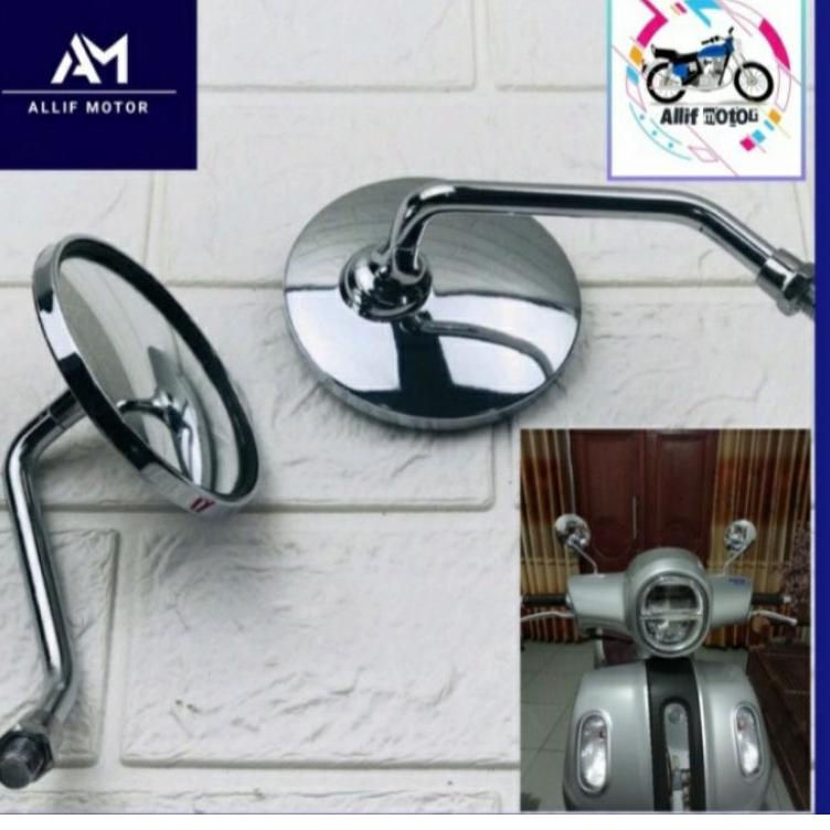 Jual Spion Fazzio Spion retro model bulat cnc Fazzio 125 Tangkai pendek ...