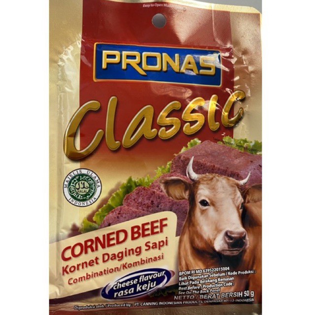 Jual PRONAS KORNET DAGING SAPI SACHET RASA KEJU 50GR | Shopee Indonesia