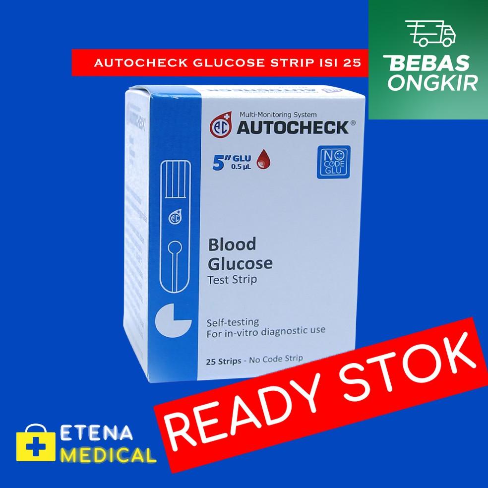 Jual Strip Autocheck Gula Strip Glucose Autocheck Isi 25Pcs | Shopee ...