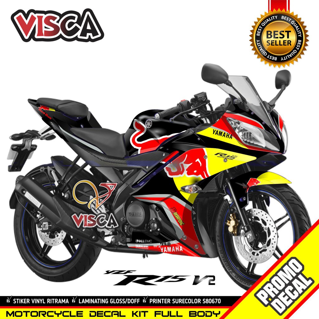 Jual Decal Stiker R15 V2 Striping Motor R15 V2 R15 Redbul | Shopee ...
