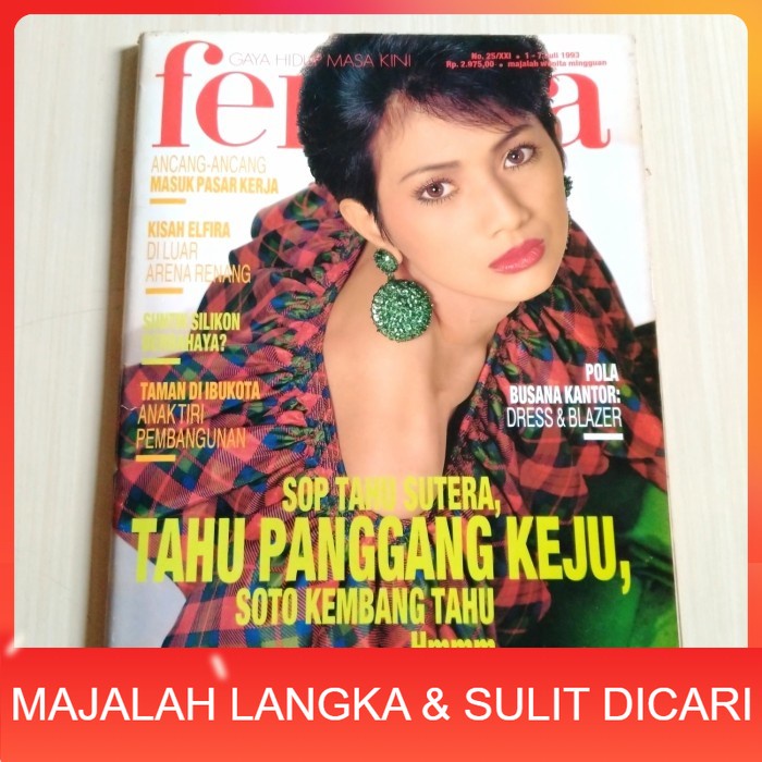Jual Majalah FEMINA No.25 Jul 1993 CUT MINI THEO Langka | Shopee Indonesia