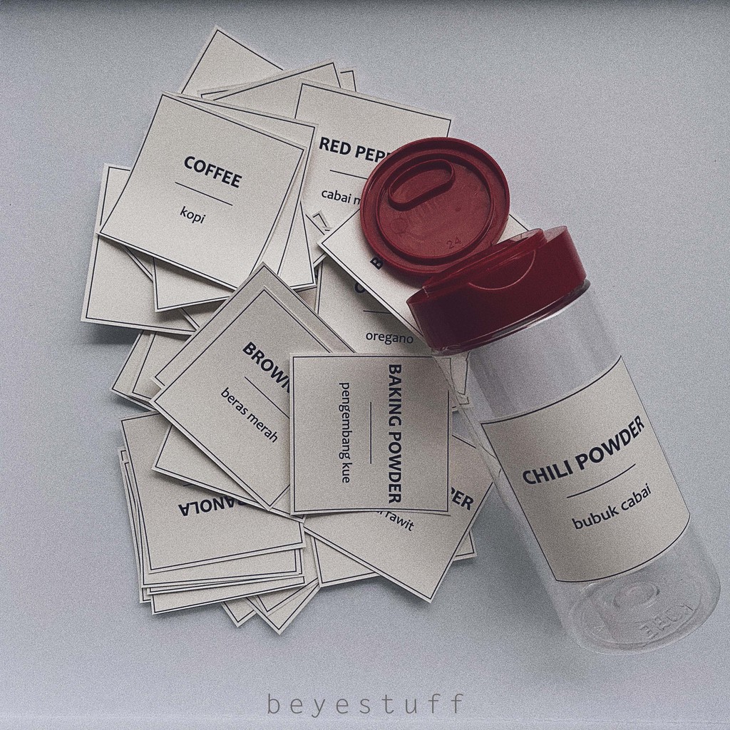 Jual MINIMALIST LABEL - Sticker Bumbu Dapur | Sticker Pantry | Label ...