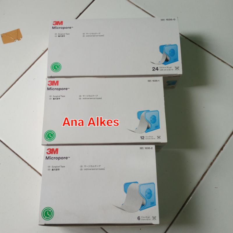 Jual Per Box Micropore 1/2 inch 3M / Micropore 1 inch / Micropore 2 ...