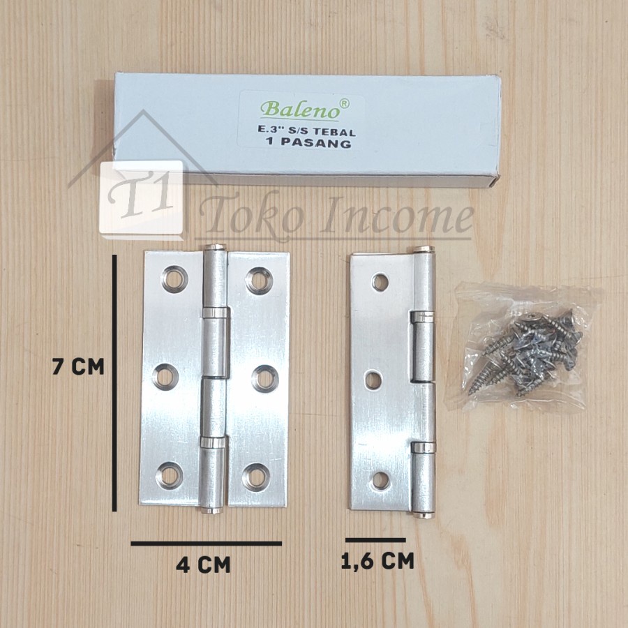 Jual Engsel Kupu 3 Inch Tebal Stainless Steel Pintu Lemari Kitchen Set ...