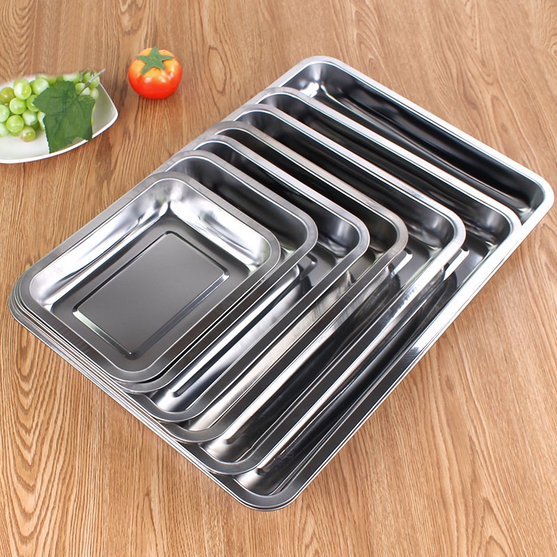 Jual Nampan Stainless Persegi, Nampan Tray Plastik TEBAL Waitress ...
