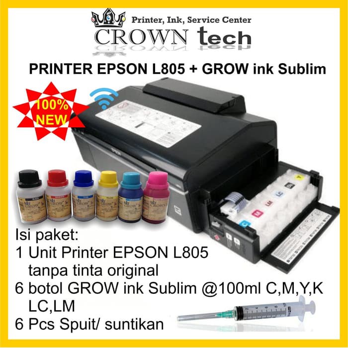 Jual EPSON L805 tinta GROW SUBLIM | Shopee Indonesia