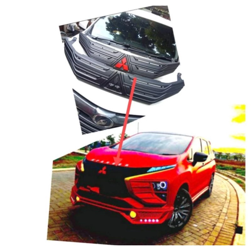 Jual grill bumper depan xpander ultimate warna hitam doff dop original ...
