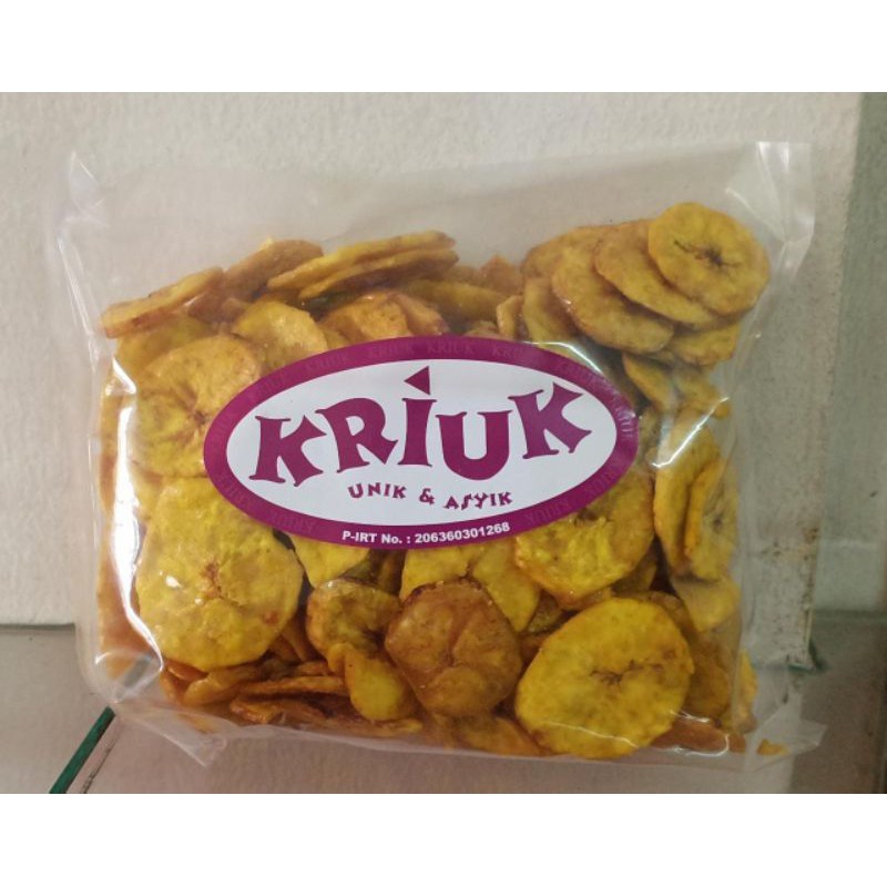 Jual KRIUK SNACK KRIPIK PISANG BULAT DAN PANJANG UKURAN SEDANG | Shopee ...