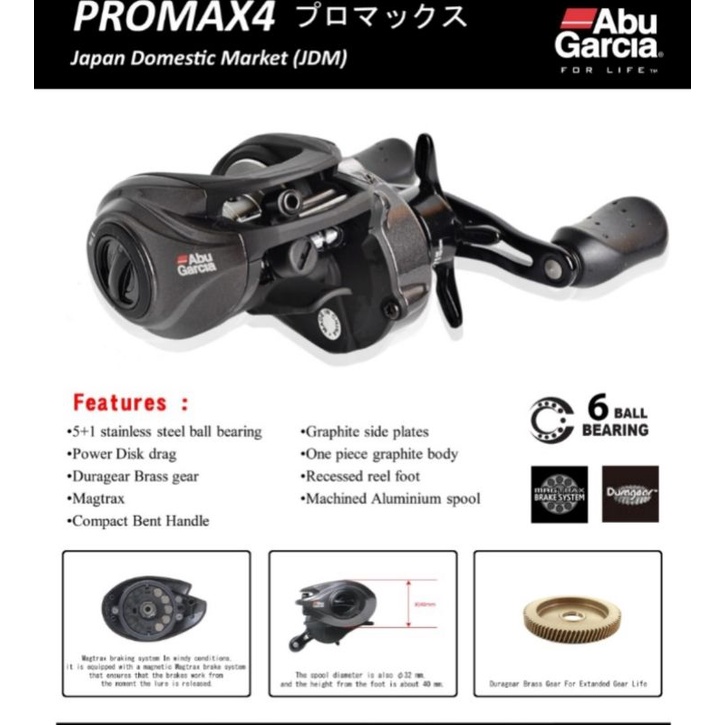 Jual Reel BC Abu Garcia Promax Pro Max 4 - Handle Kiri | Shopee Indonesia
