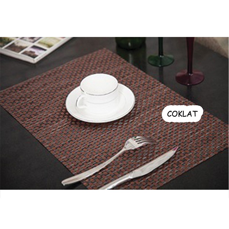 Jual 821 TATAKAN PIRING ANYAM ANYAMAN JERAMI PLACEMATS DEKORASI ALAS ...