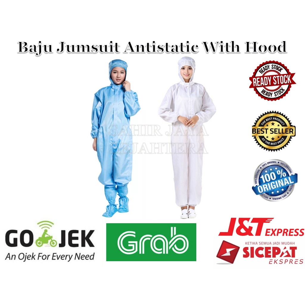 Jual Baju Antistatic Coveral Antistatic Jumsuit Seragam Kerja Cleanroom ...