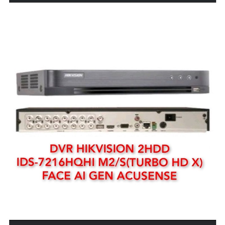 Jual DVR HIKVISION 16 CH 2 SLOT HDD UP TO 4MP 5MP IDS-7216HQHI M2/S GEN ...