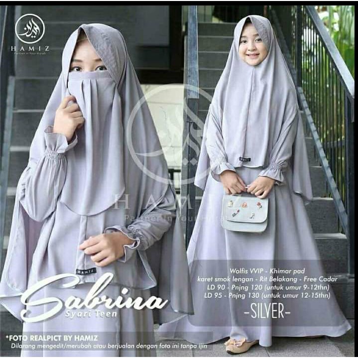 Jual Sabrina Kids syar'i set cadar/gamis syari terbaru / Gamis Anak ...