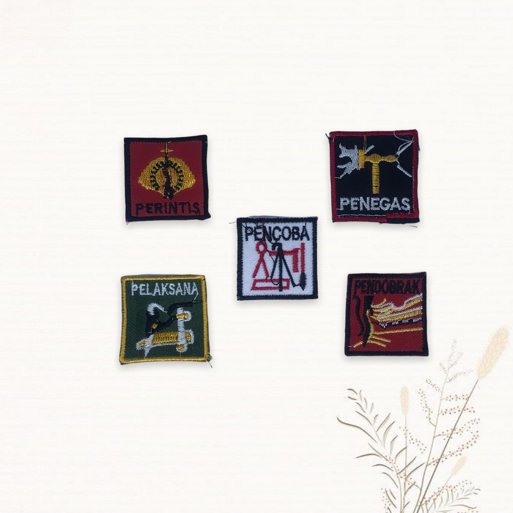 Jual Badge Sangga Pramuka Bordir Perintis/Pelaksana/Pendobrak/Pencoba ...