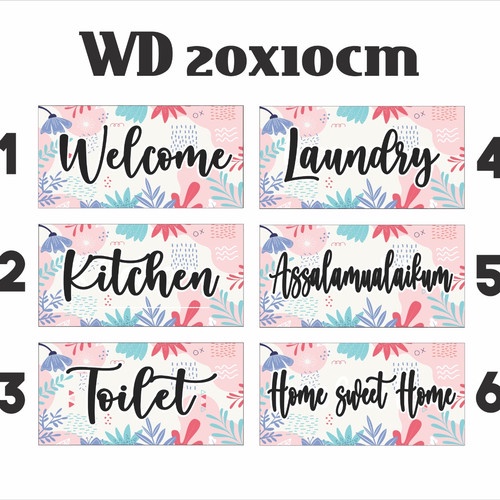 Jual Idunet wall decor Laundry Kitchen Assalamualaikum welcome toilet ...