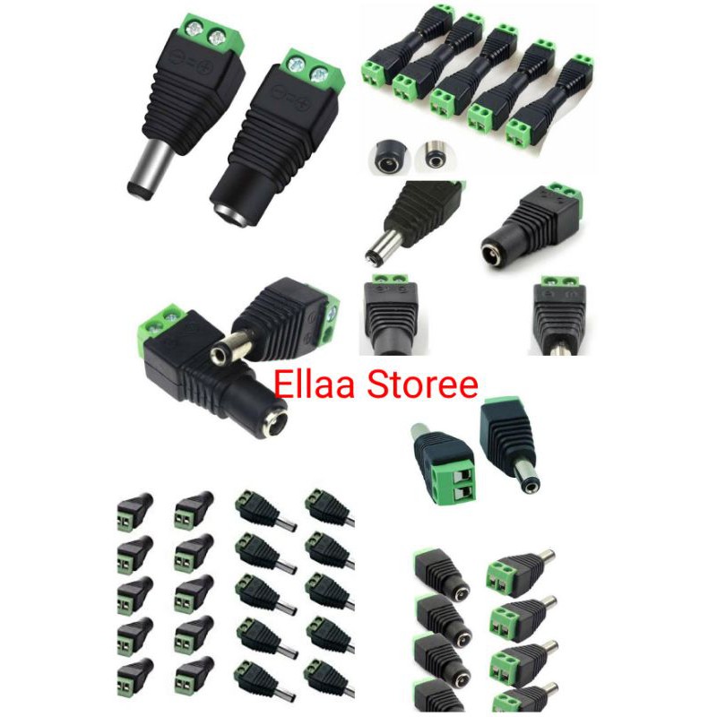 Jual Jack DC Power Male To Female Jack CCTV dan LED | Shopee Indonesia