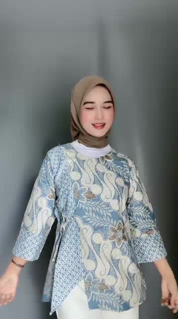 Jual Baju Batik wanita ASJ SA HRB026 Kenongo Kemeja Tosca Pendek Batik terbaru | Shopee Indonesia