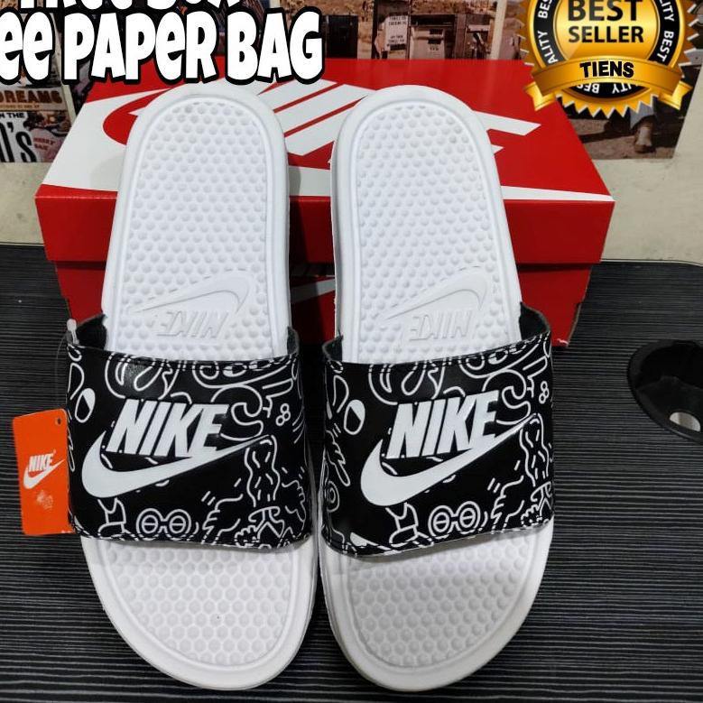 Jual Trend - SANDAL SLOP NIKE BENASSI SELOP PUTIH POLOS DOODLE PRIA ...