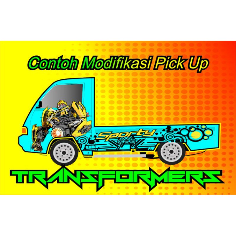 Jual Cutting Stiker Pickup Concept Transformer | Shopee Indonesia