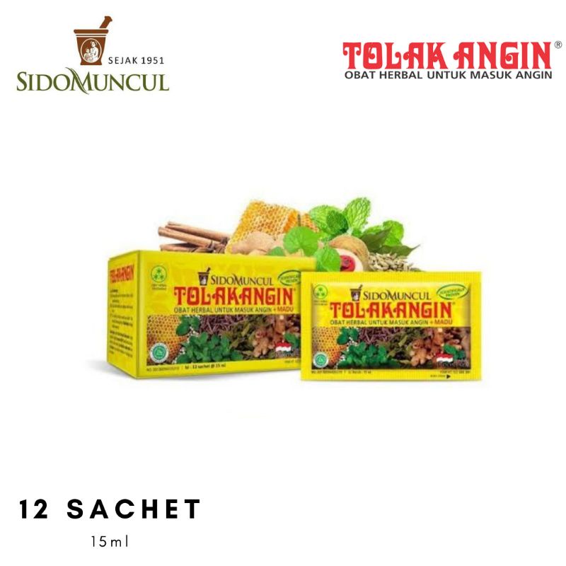 Jual Tolak Angin Cair Plus Madu Obat Herbal Masuk Angin Box Sachet ...