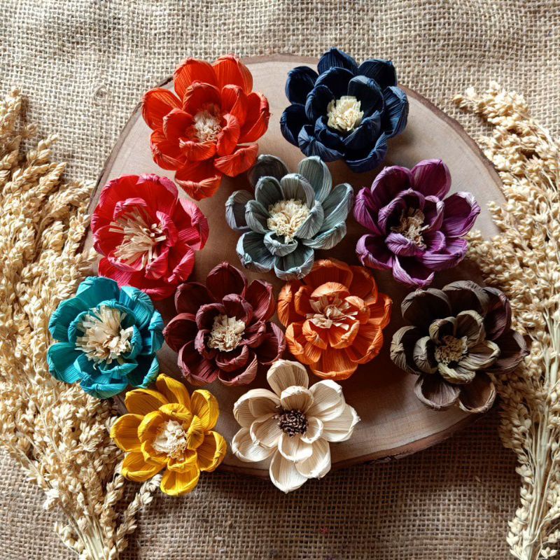 Jual Bunga Kulit Jagung Murah Bunga Klobot Jagung Bunga Klobot Teratai